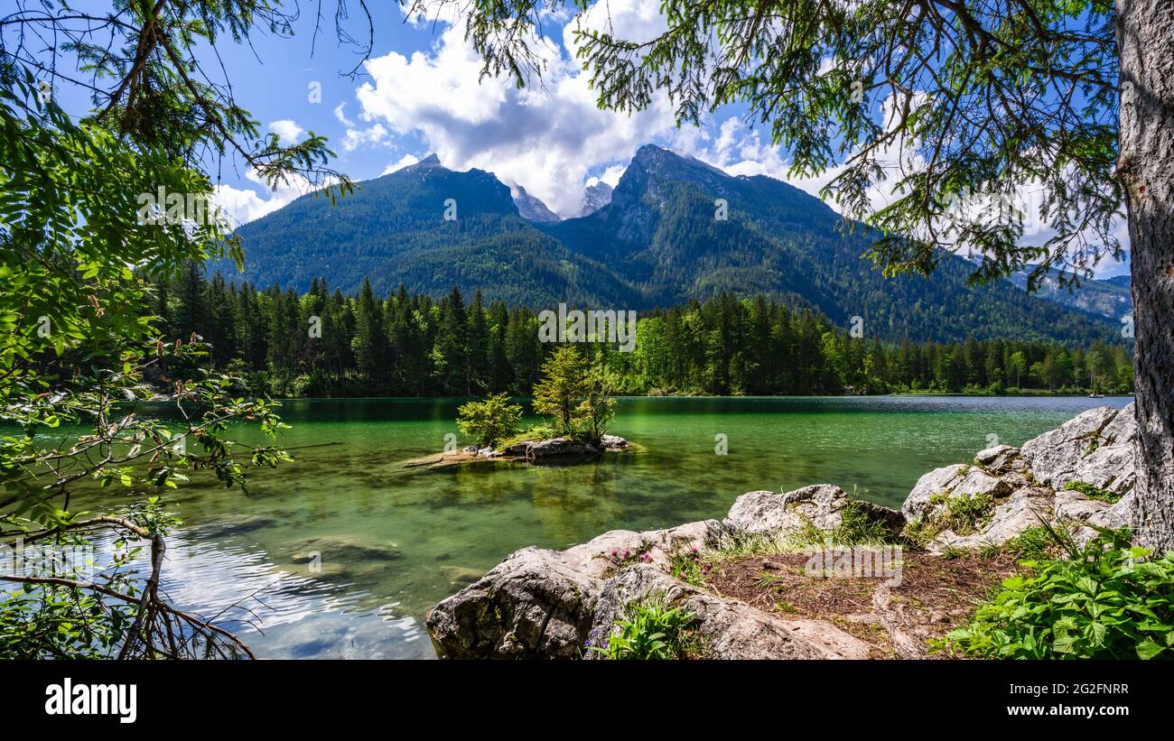 Germany berchtesgaden national park hintersee hi-res stock photography ...