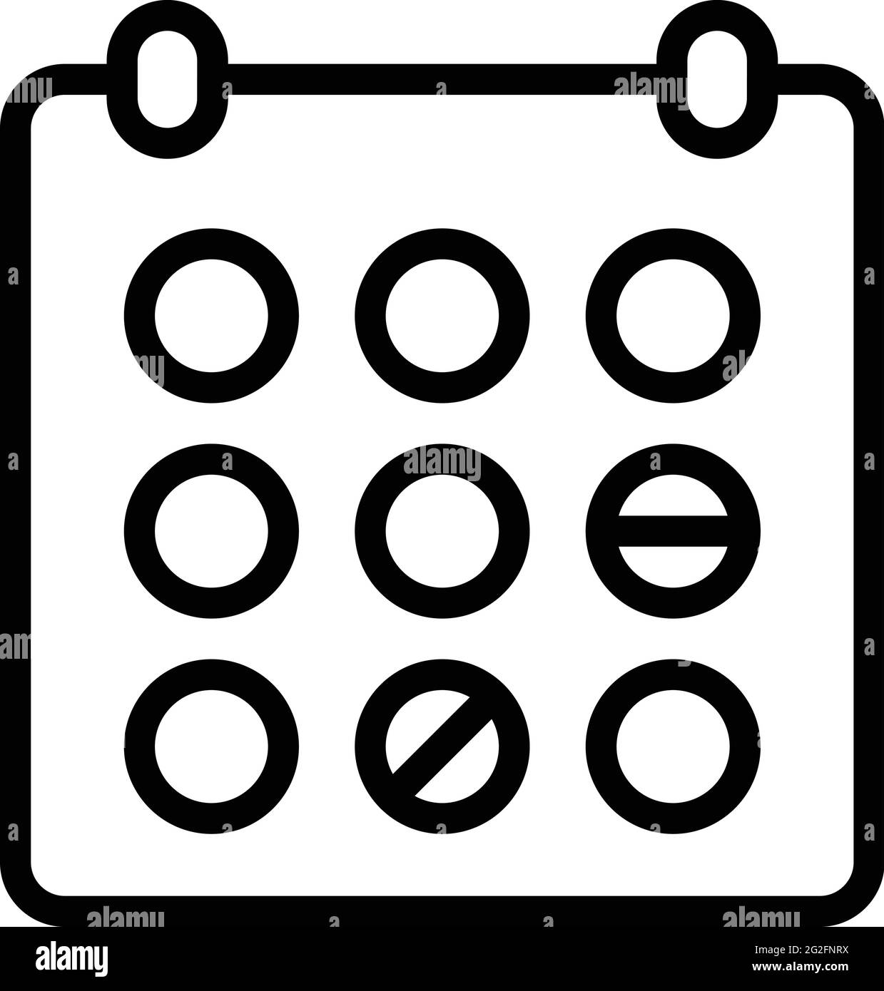 Event planner week icon. Outline Event planner week vector icon for web ...