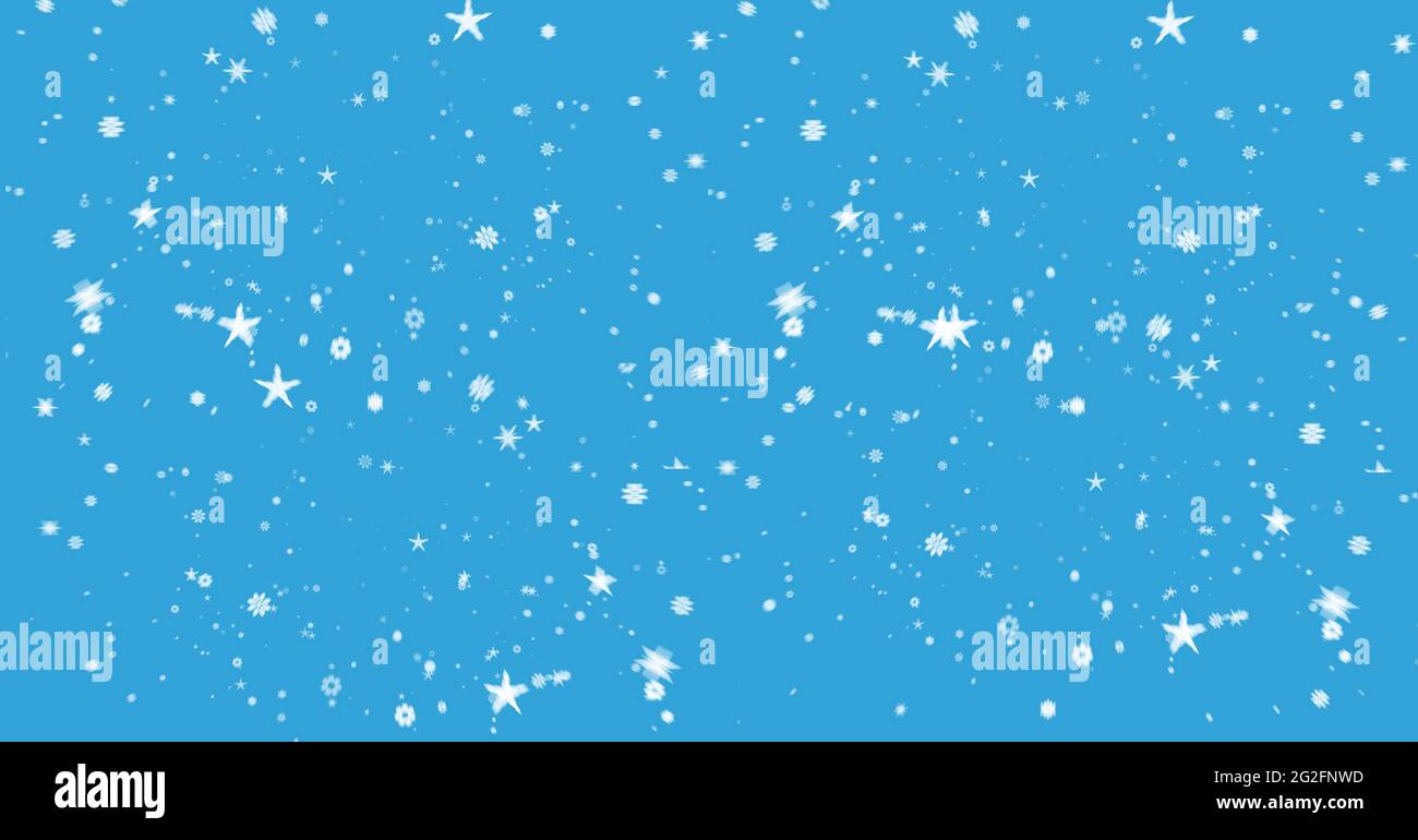 Illustration of multiple white stars on blue background Stock Photo - Alamy