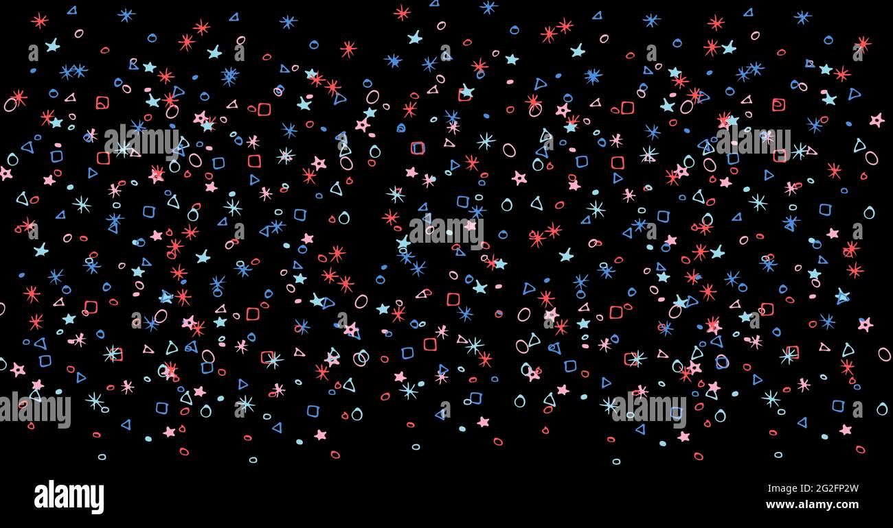 Composition of multiple red, white and blue american flag stars and ...