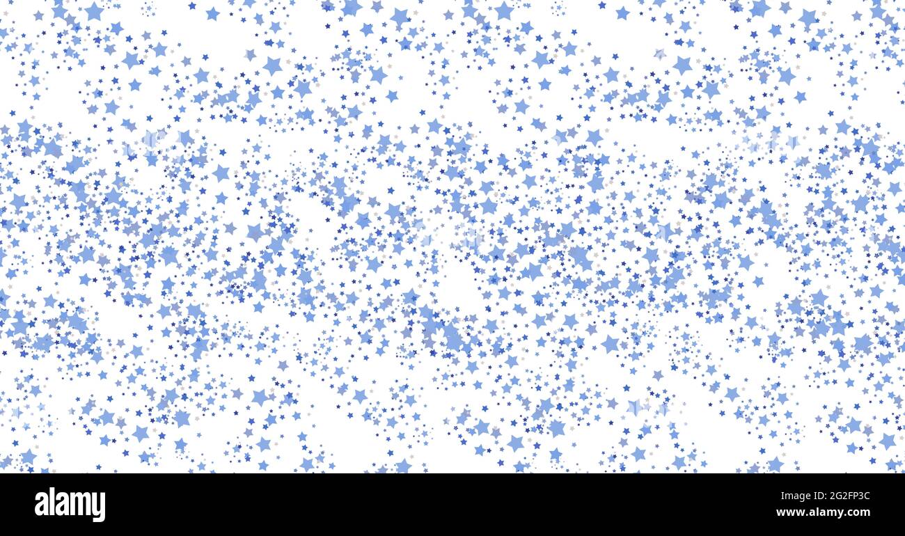Composition of multiple blue american flag stars and spots on white ...