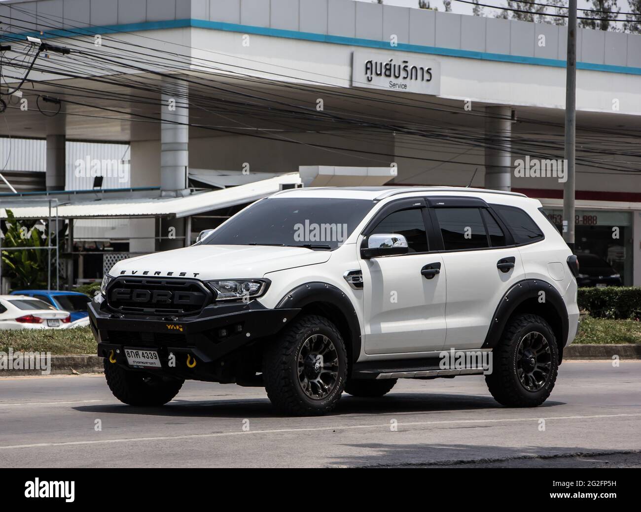 Chiangmai, Thailand -June 2 2021: Private Suv car Ford Everest. On road ...