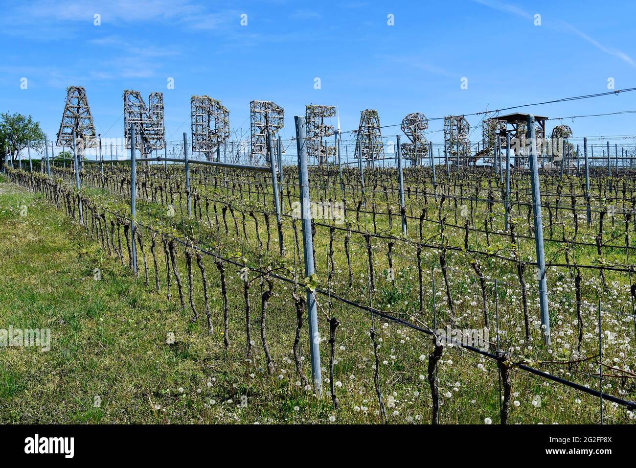 Andau, Austria - May 04, 2021: the public Andreasberg is a hill in the ...