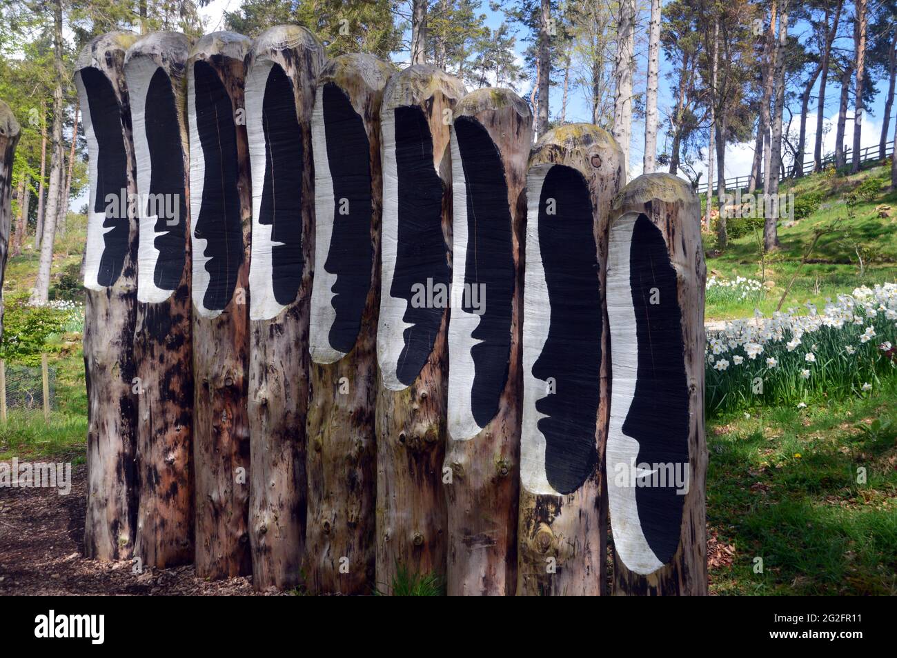 Talking Faces on 'Logs of Dialogue' Sculpture at The Himalayan Garden ...