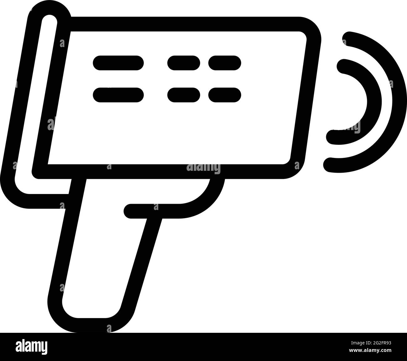 Laser Thermometer Test Icon Outline Laser Thermometer Test Vector Icon