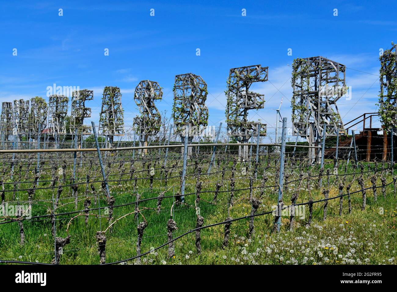 Andau, Austria - May 04, 2021: the public Andreasberg is a hill in the ...