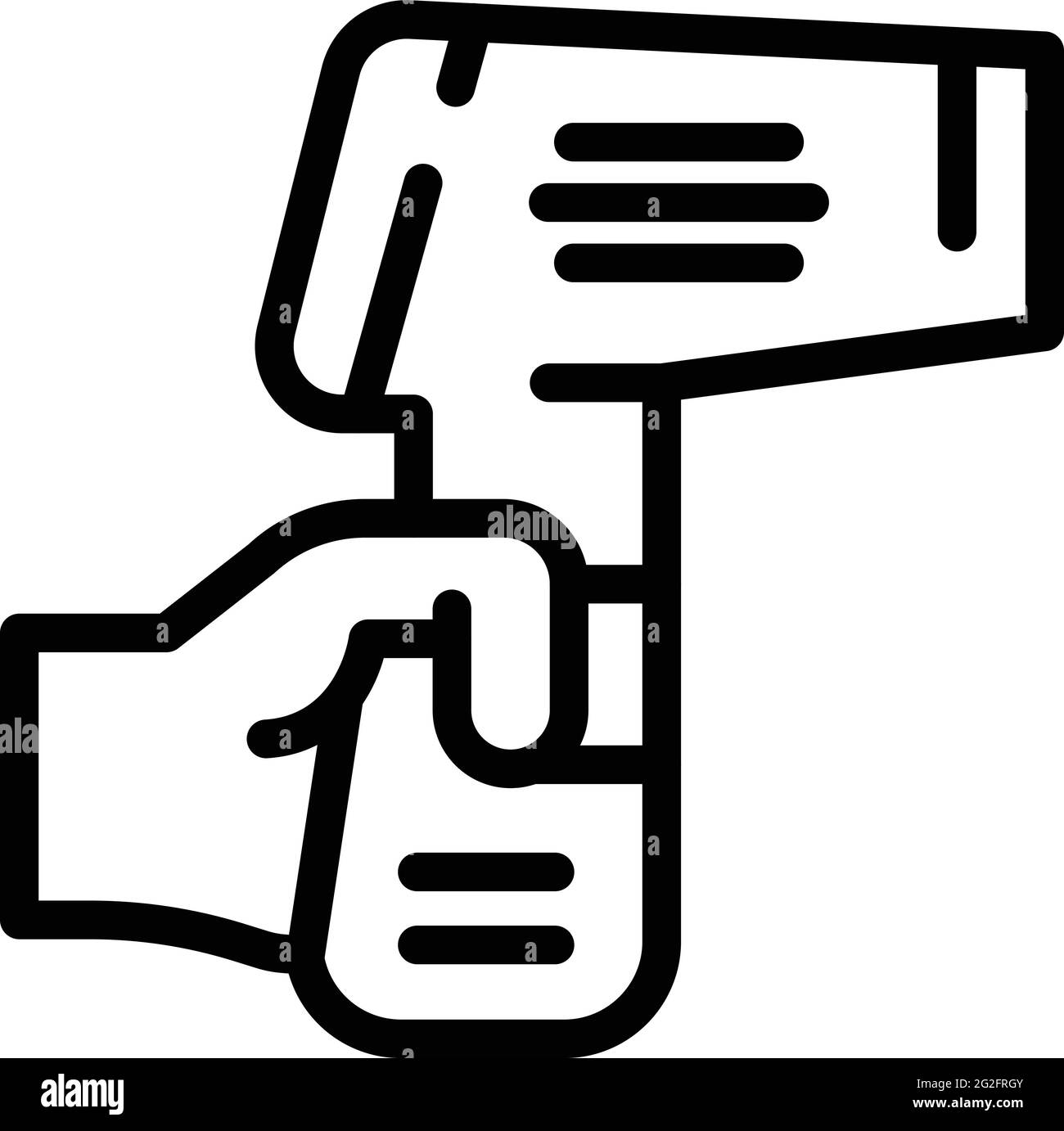 Laser Thermometer Sensor Icon Outline Laser Thermometer Sensor Vector