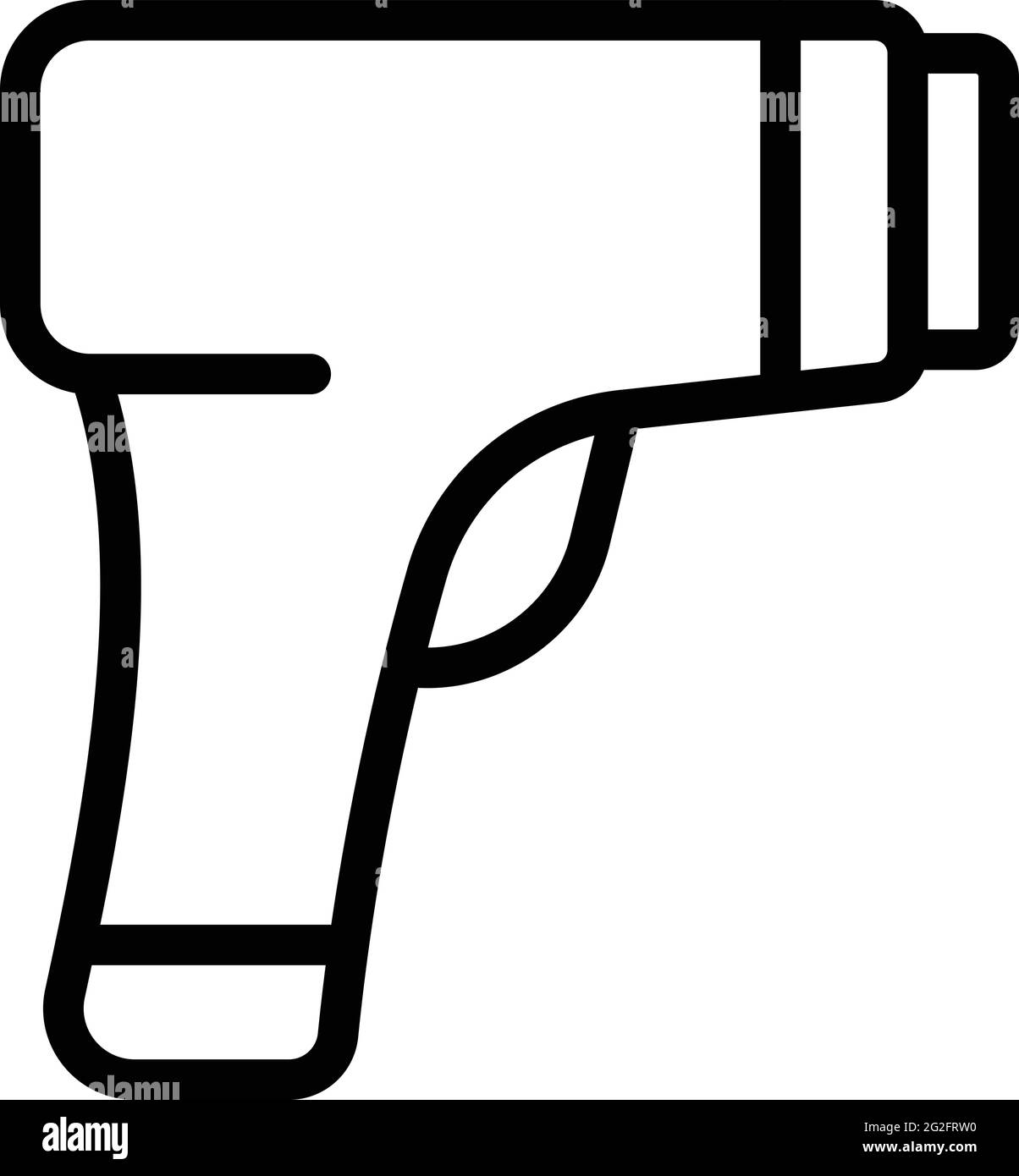 Laser thermometer fever icon. Outline Laser thermometer fever vector ...