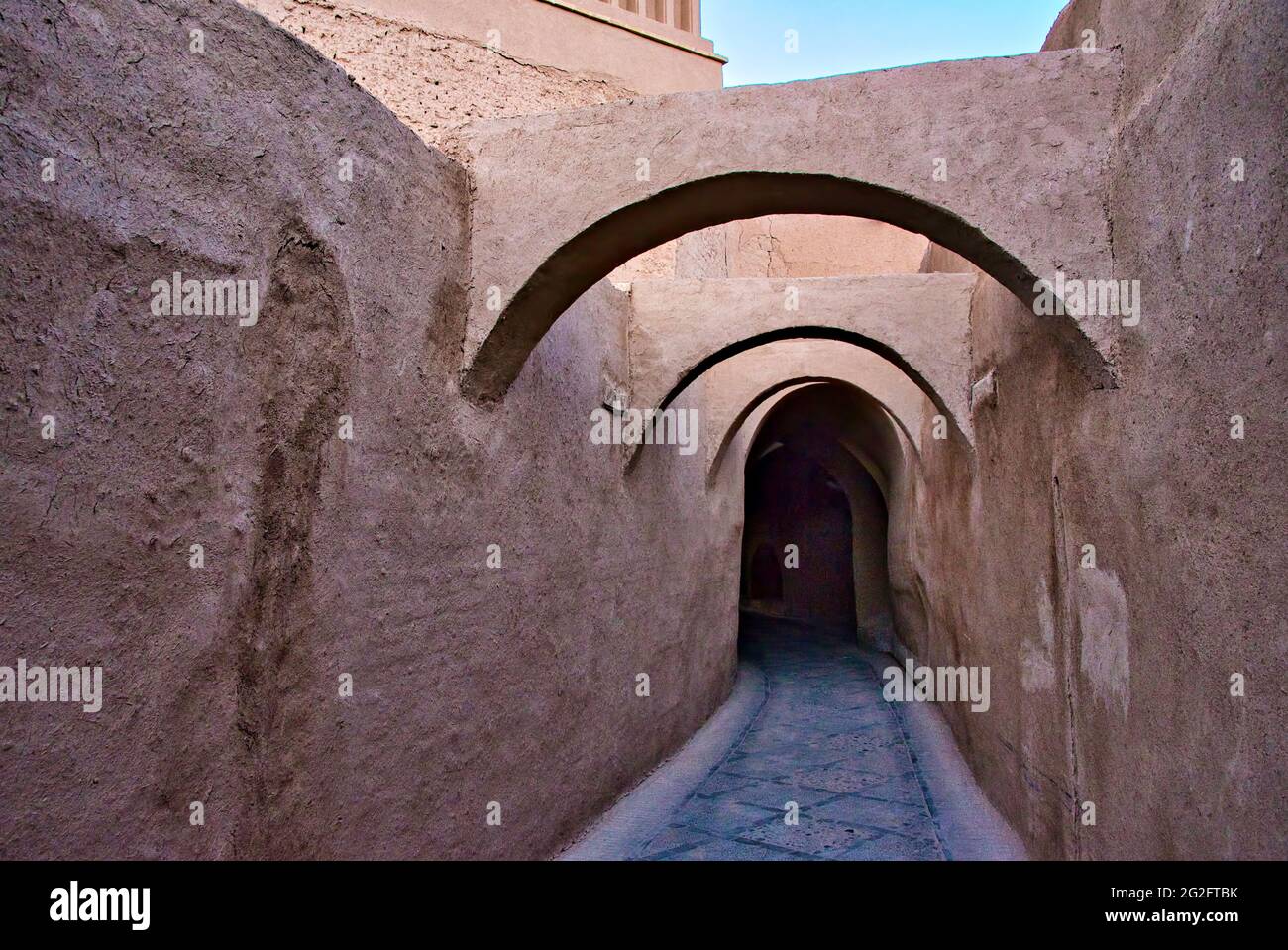 Streets of Old Yazd, Yazd, Iran. UNESCO World Heritage Site Stock Photo ...