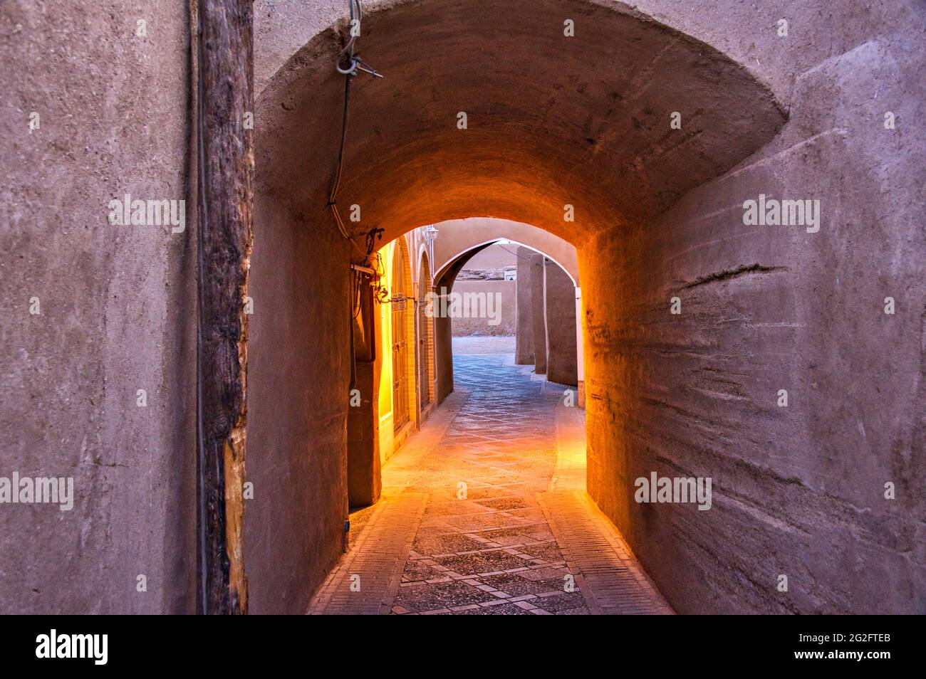 Streets of Old Yazd, Yazd, Iran. UNESCO World Heritage Site Stock Photo ...