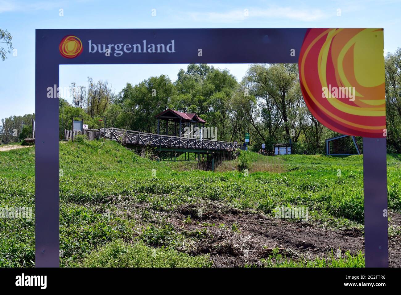 Andau, Austria - May 04, 2021: the rebuilt historical bridge of Andau ...
