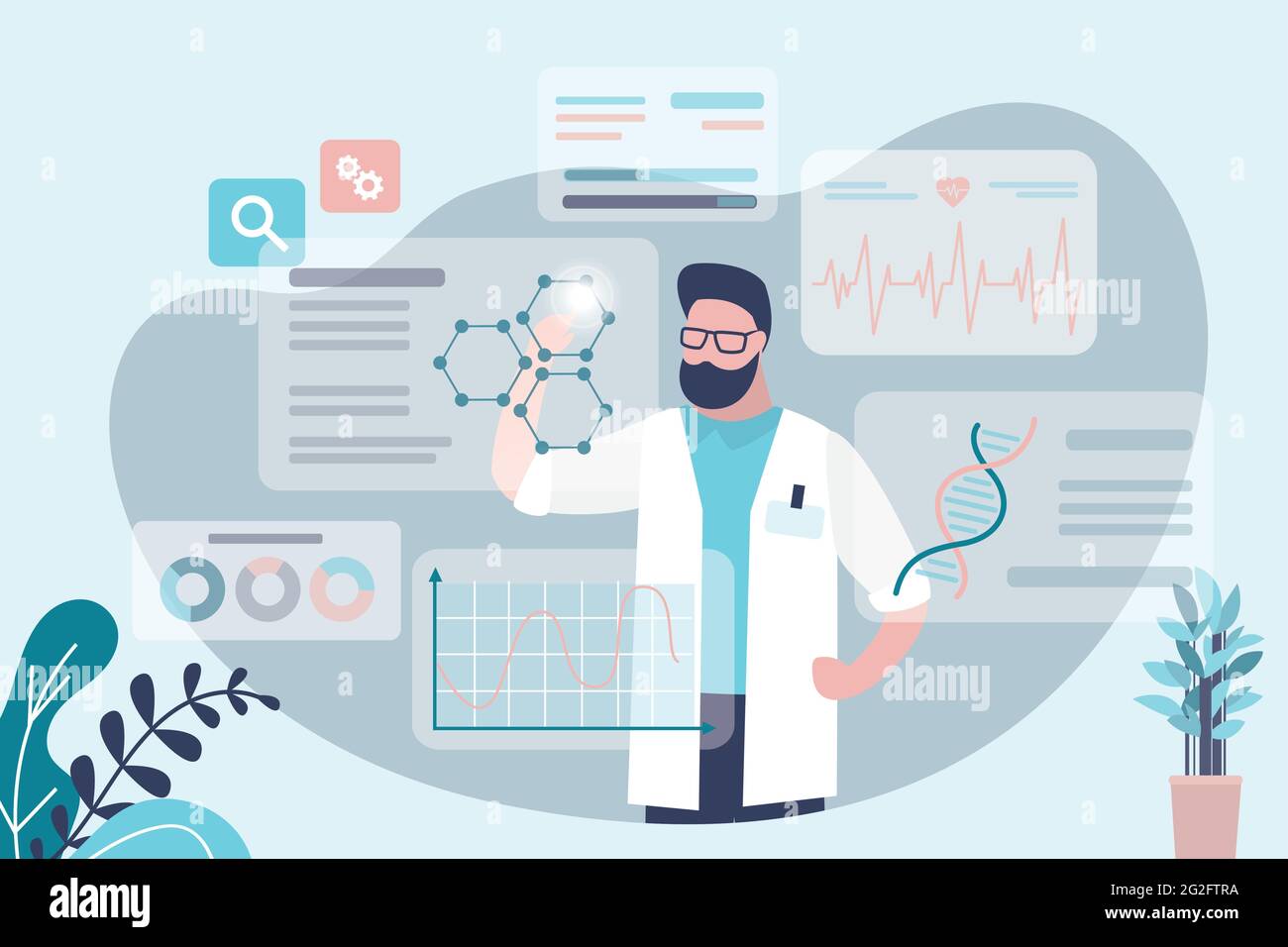 Research scientist statistics Stock Vector Images - Alamy