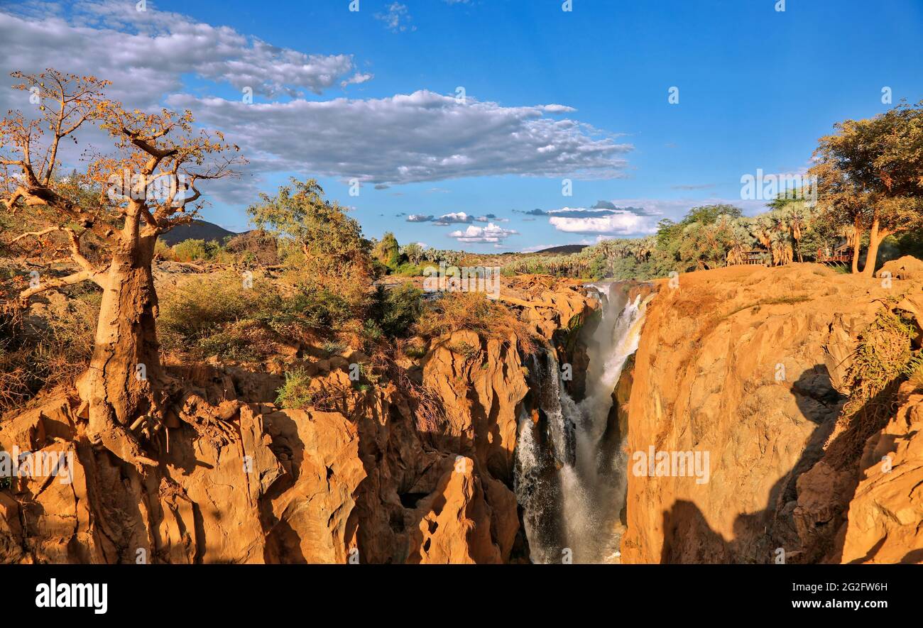 Epupa Falls, Namibia, near the border of Angola Stock Photo - Alamy