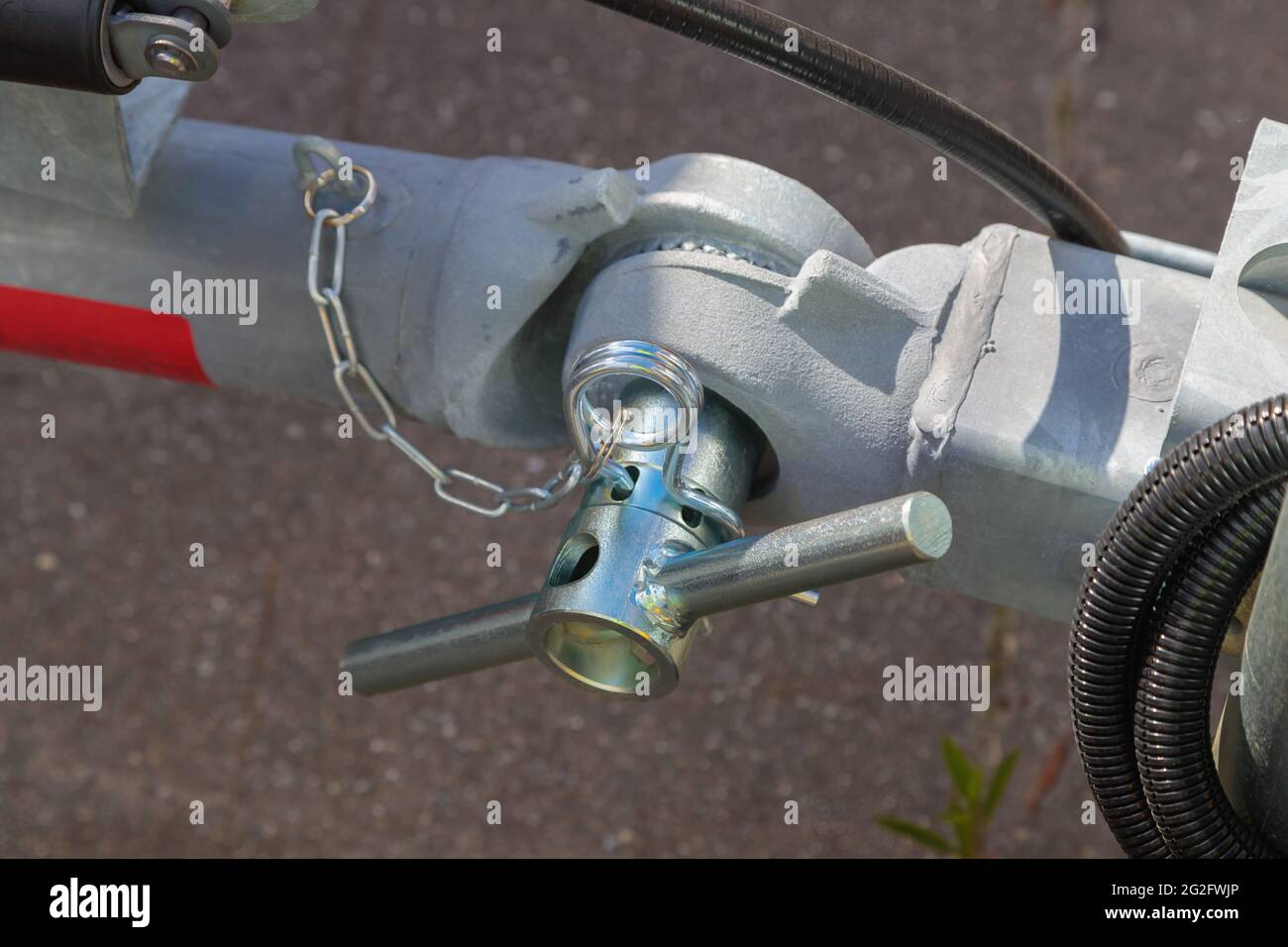 Fasteners, coupling, lock for transporting mobile compressors Stock ...