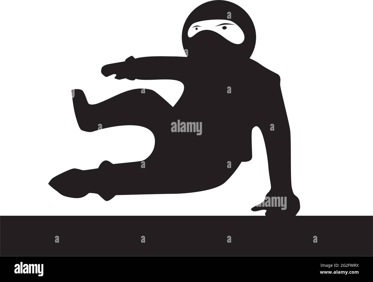 Black ninja icon logo design vector template Stock Vector Image & Art ...