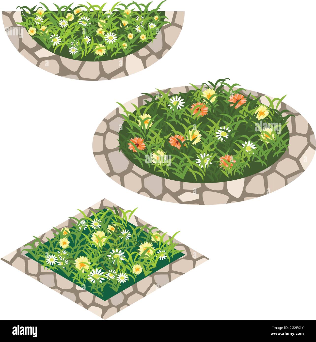 Green yellow grassland Stock Vector Images - Alamy