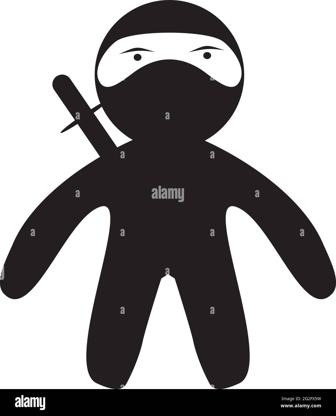 Black ninja icon logo design vector template Stock Vector Image & Art ...
