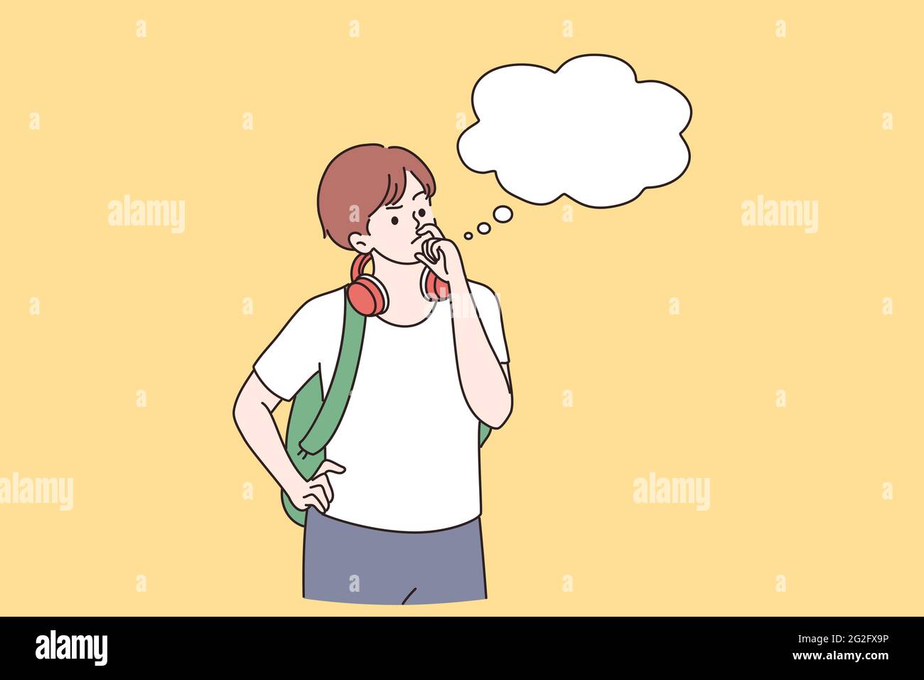 Cartoon Character Thinking Premium Vector | Cartoon Character Man