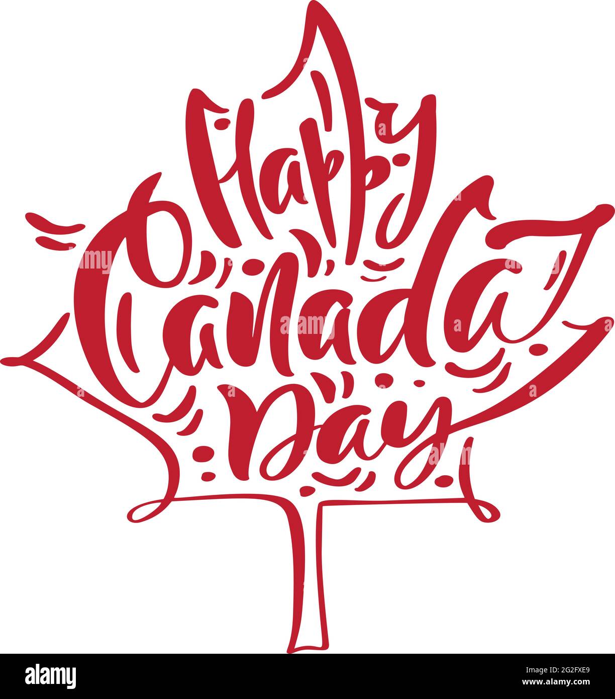 Happy Canada Day 1th of July card or background with Maple leaf. Vector ...