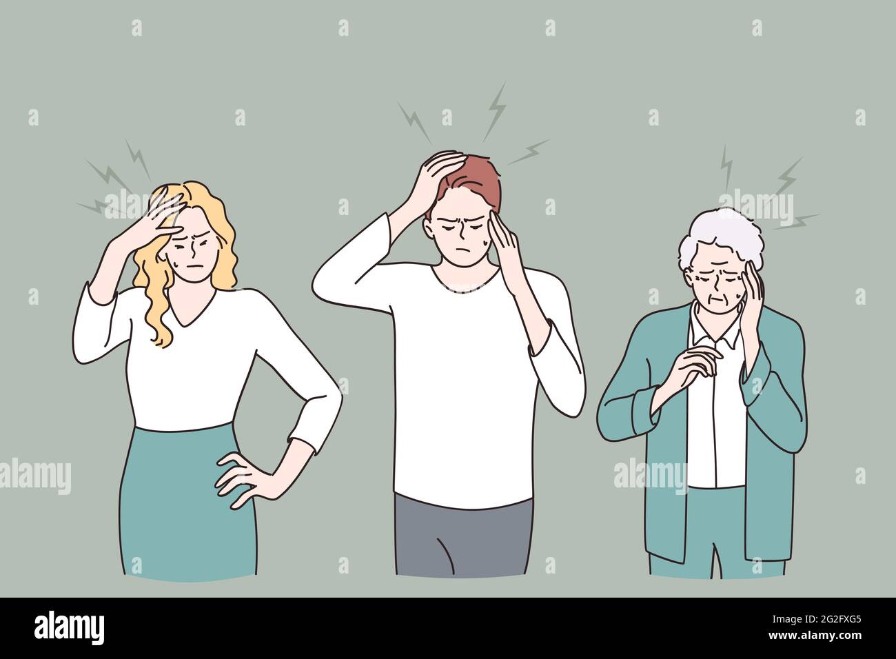 Cartoon Group Of People Sad