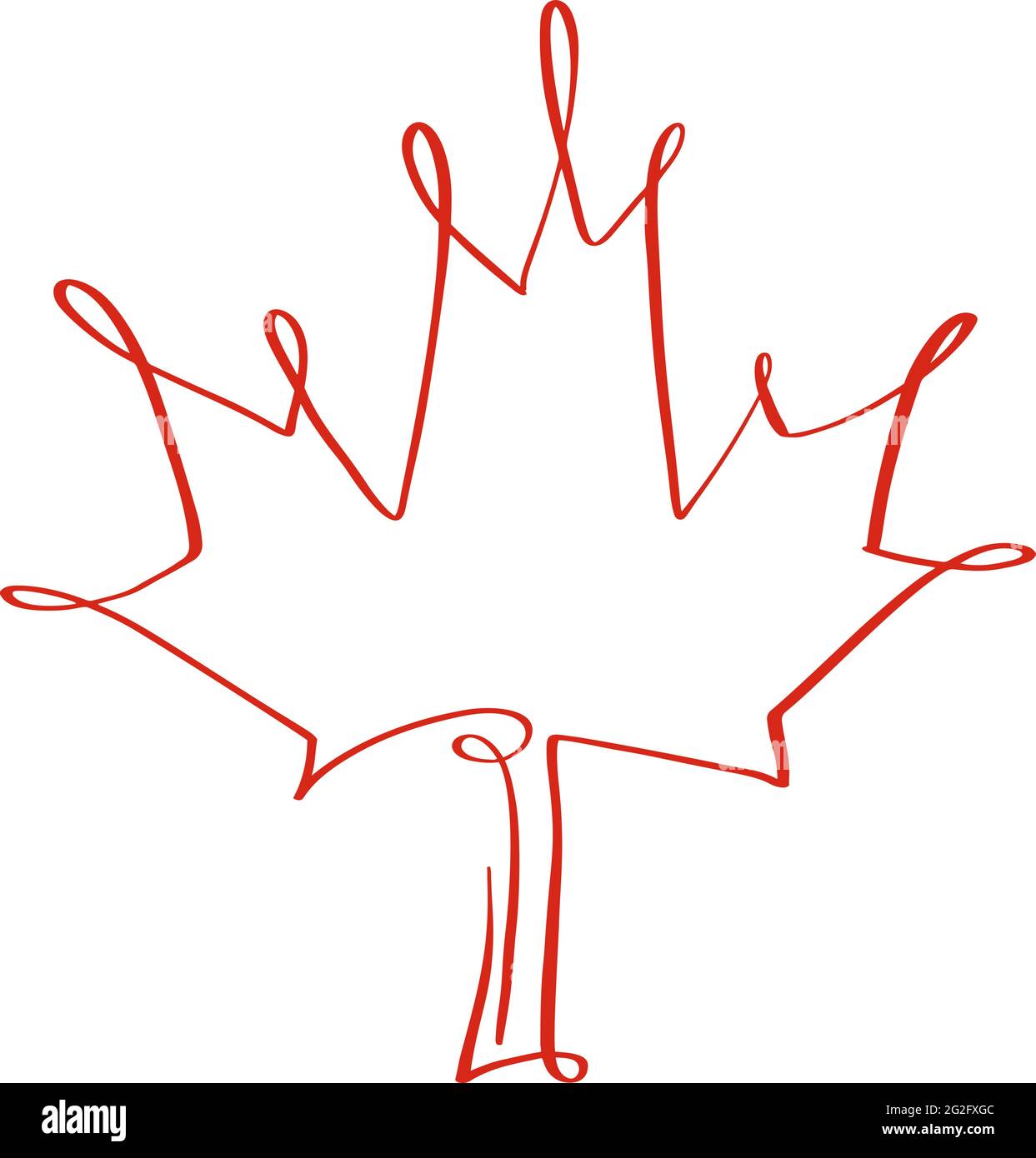 Maple leaf for Canada Day 1th of July card or background. Vector ...