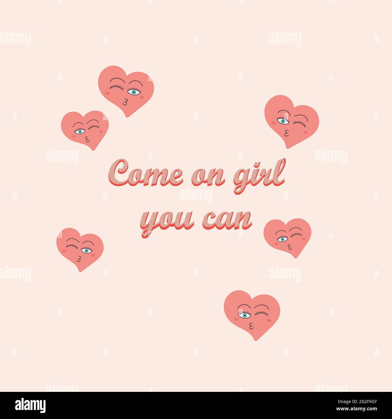 Girls motivation quotes. Abstract calligraphic poster. Typography ...