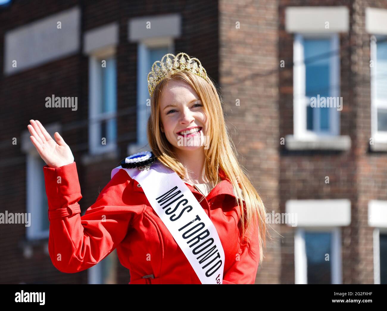 Miss Toronto 2015/2016 during the Lions Club Easter parade. The event ...