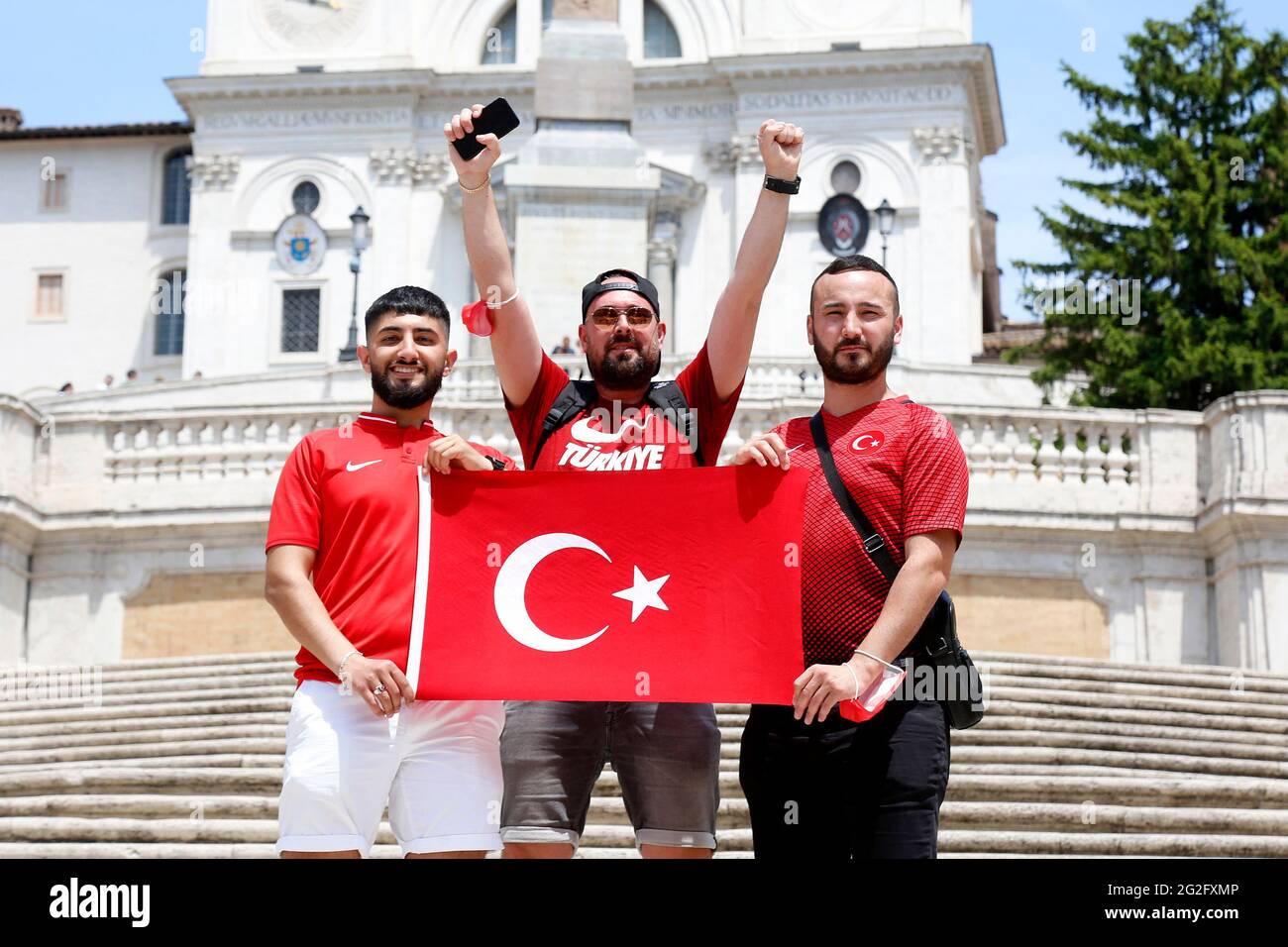 Rome, Italy. 11th June, 2021. Turkish supporters visiting the Spanish ...