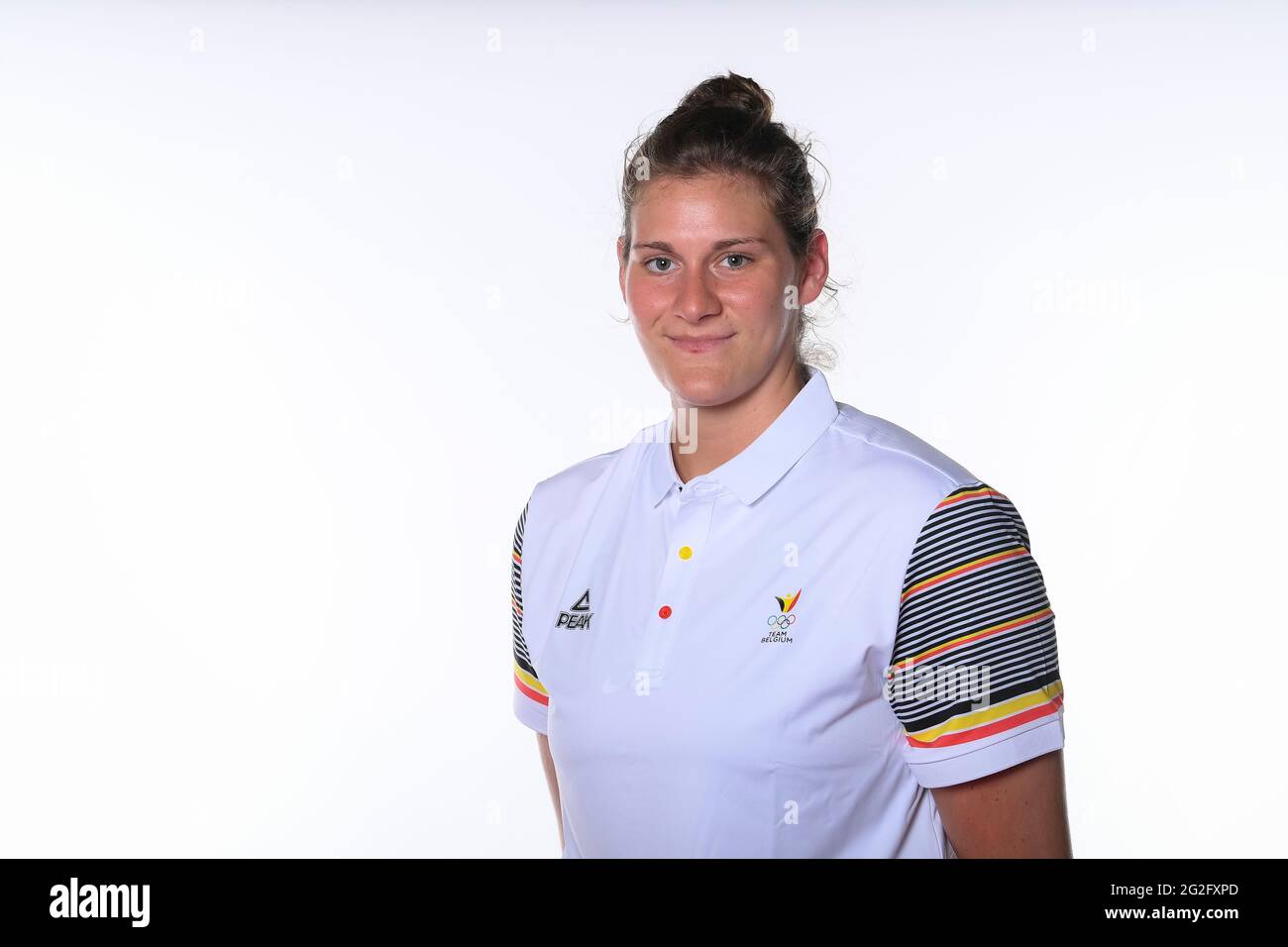 Kyara Linskens poses for the photographer during a photoshoot for the ...