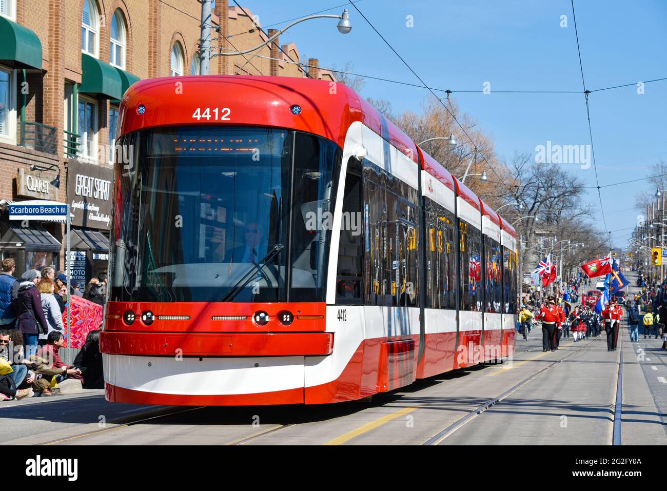Bombardier Tramway or Streetcar, Toronto, Canada Stock Photo - Alamy