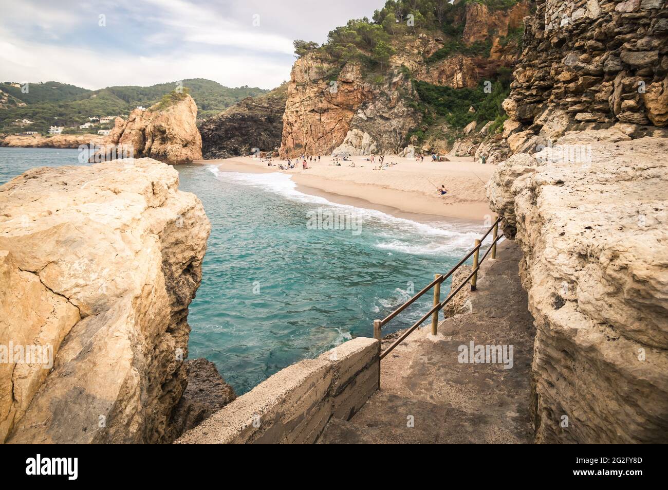 Beautiful scenery of Costa Brava in Girona, Catalonia, Spain Stock ...