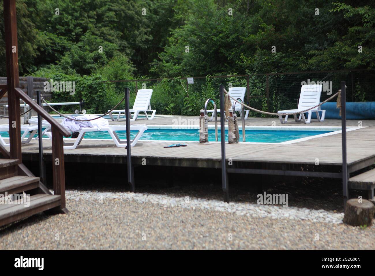 Outdoor pool with warm water Stock Photo - Alamy