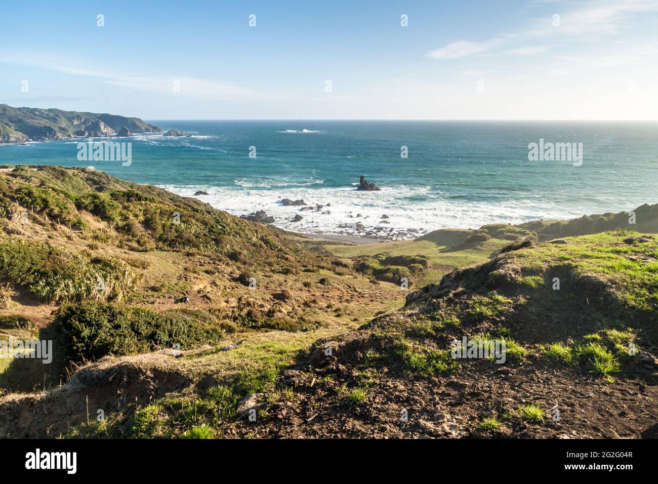 Landscape of a coast of Chiloe island, Chile Stock Photo - Alamy