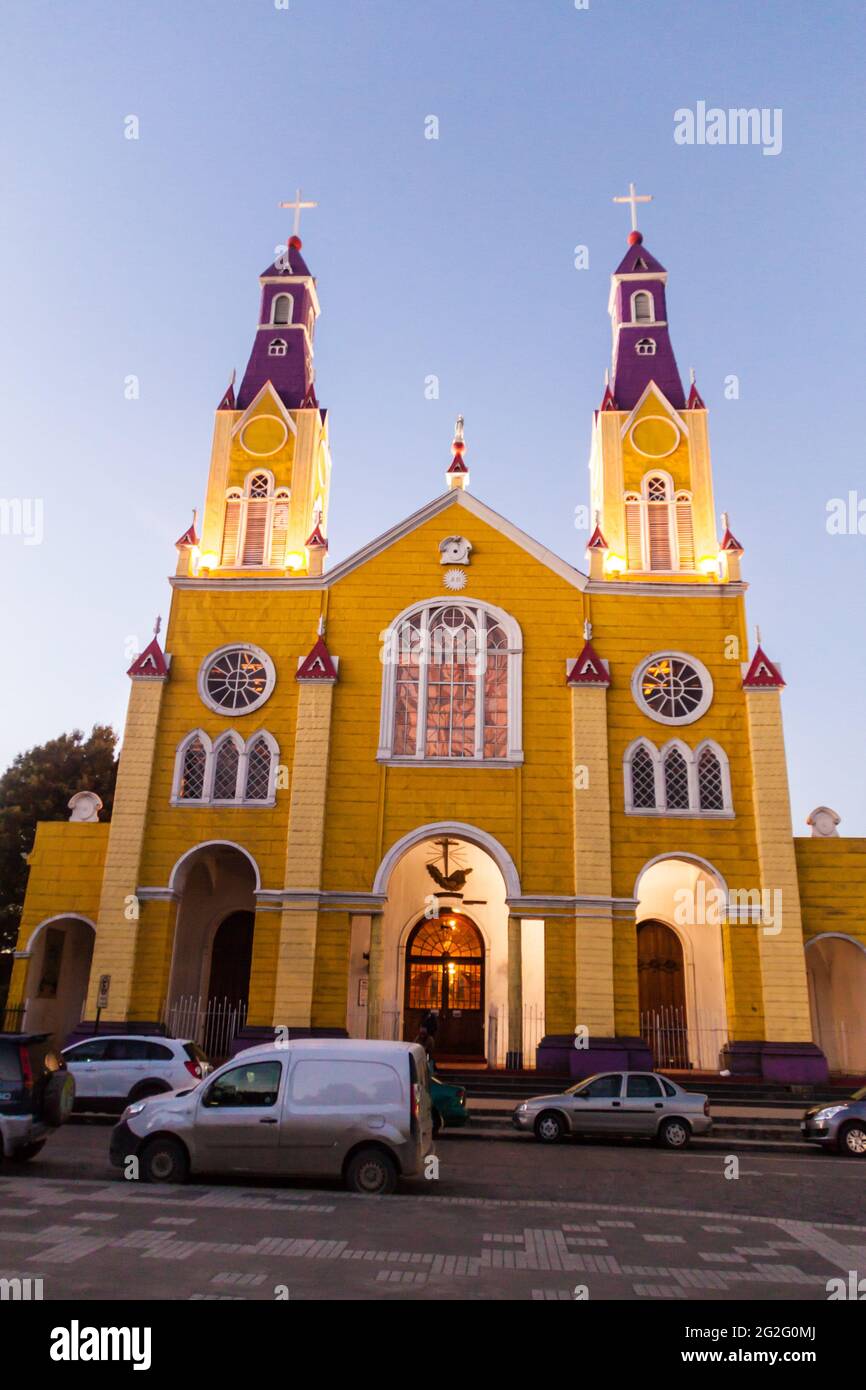 San Francisco church in Castro, Chiloe island, Chile Stock Photo - Alamy