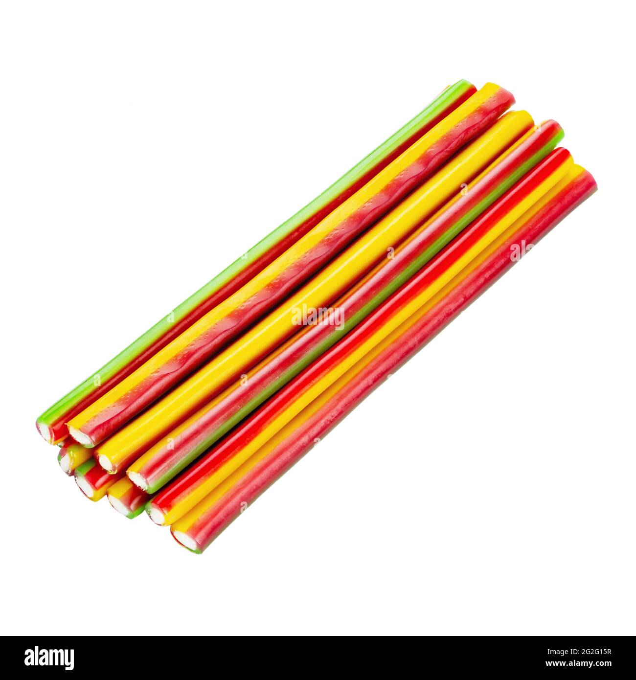 Licorice Candy. Sweet gummy sticks with different flavor, isolated on ...