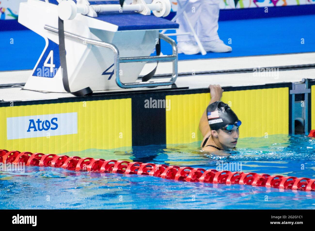 Parapan Am Games, swimming competition women, 100m backstroke, medal ...