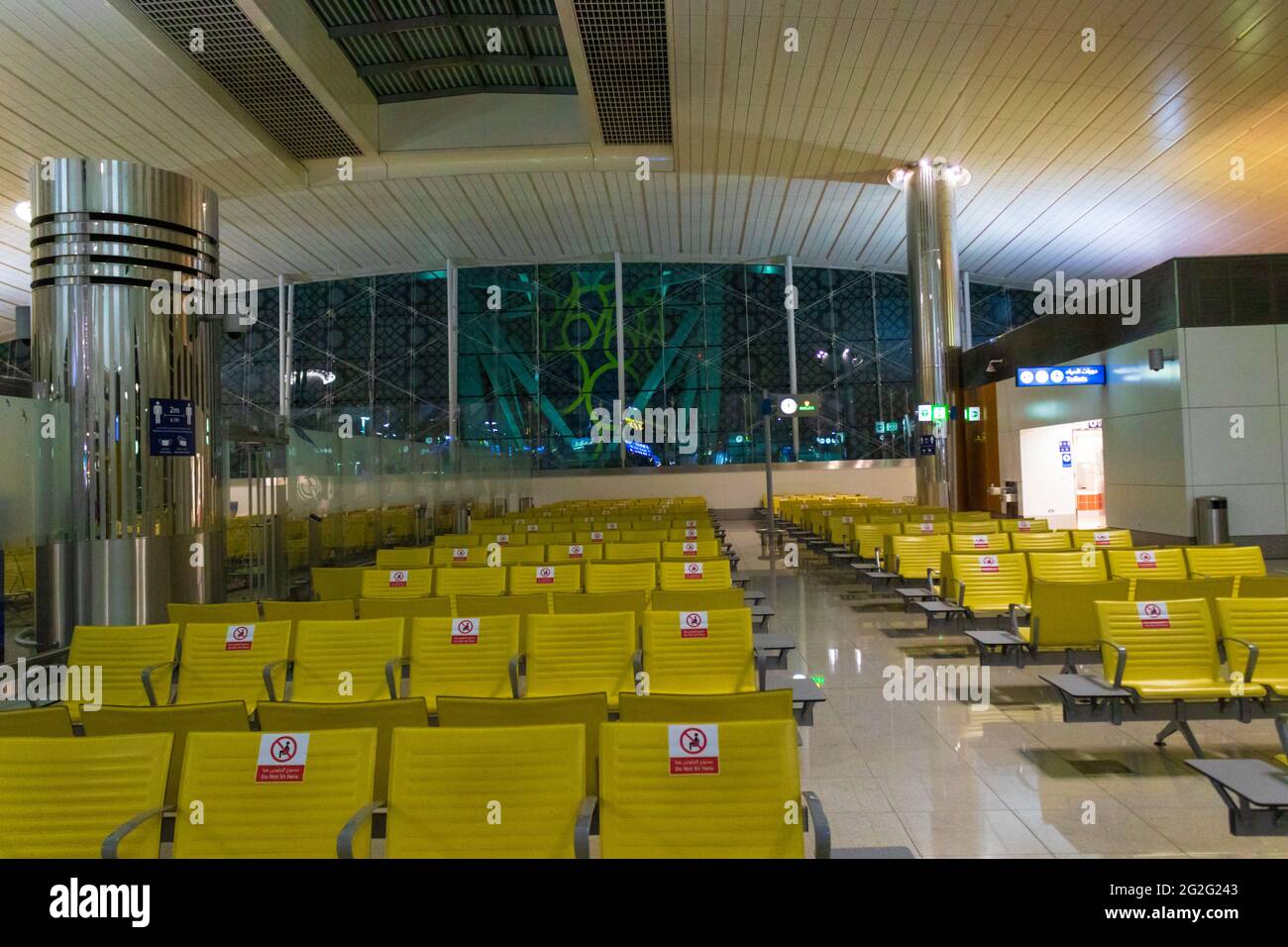 Airport Waiting Room with Empty Seats Dubai,United Arab Emirates,May ...