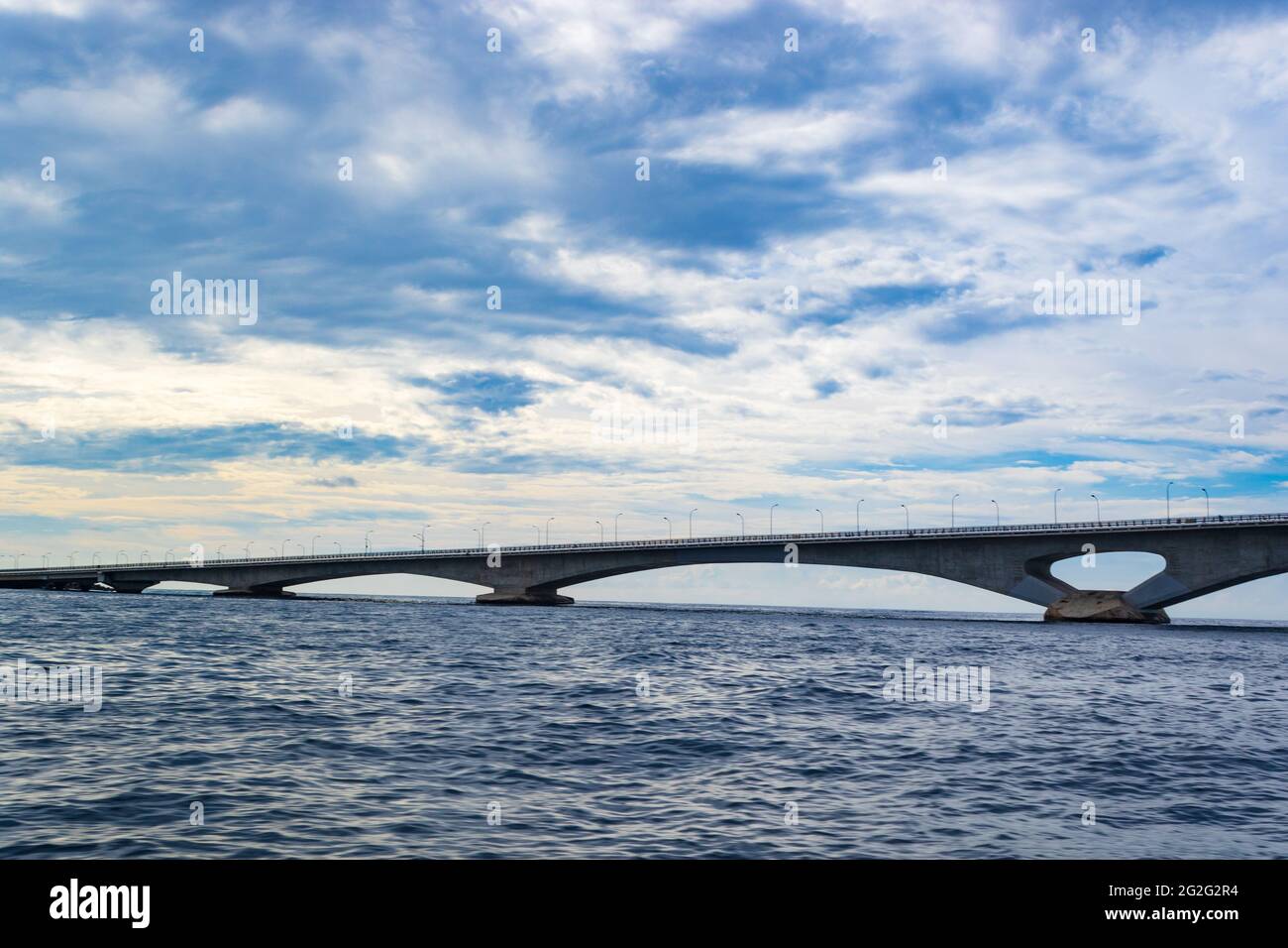 View of SinaMalé Bridge at Male.Male is the capital and most populous ...