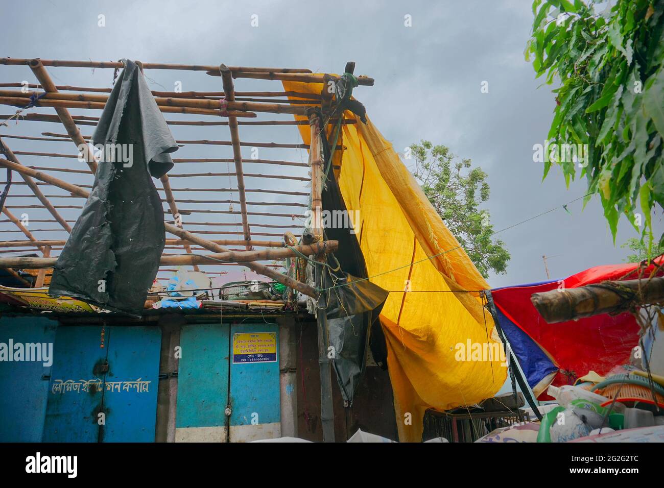 Howrah, West Bengal, India - 21st May 2020 : A devastated shop ...