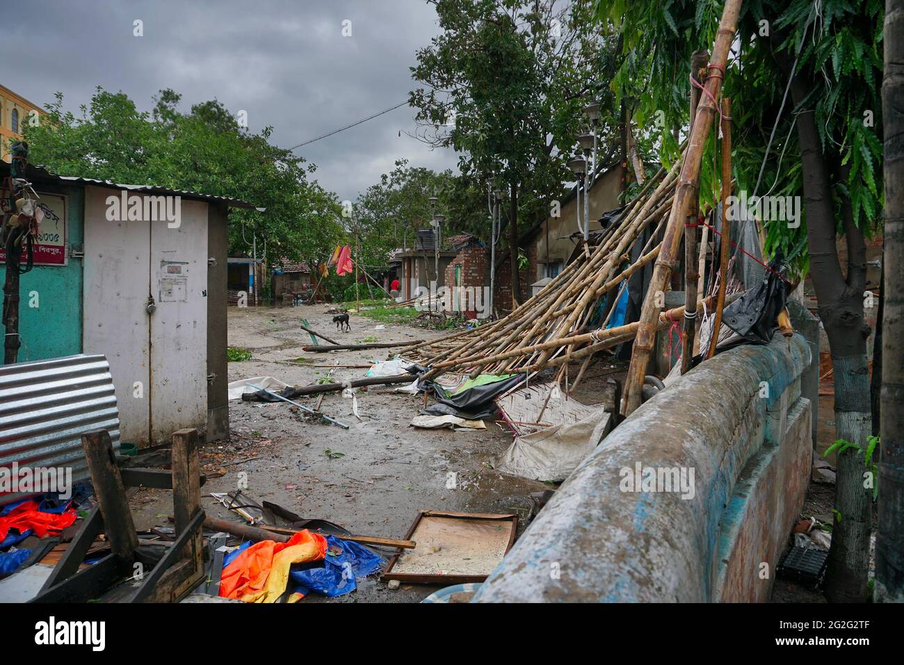 Howrah, West Bengal, India - 21st May 2020 : A devastated shop ...