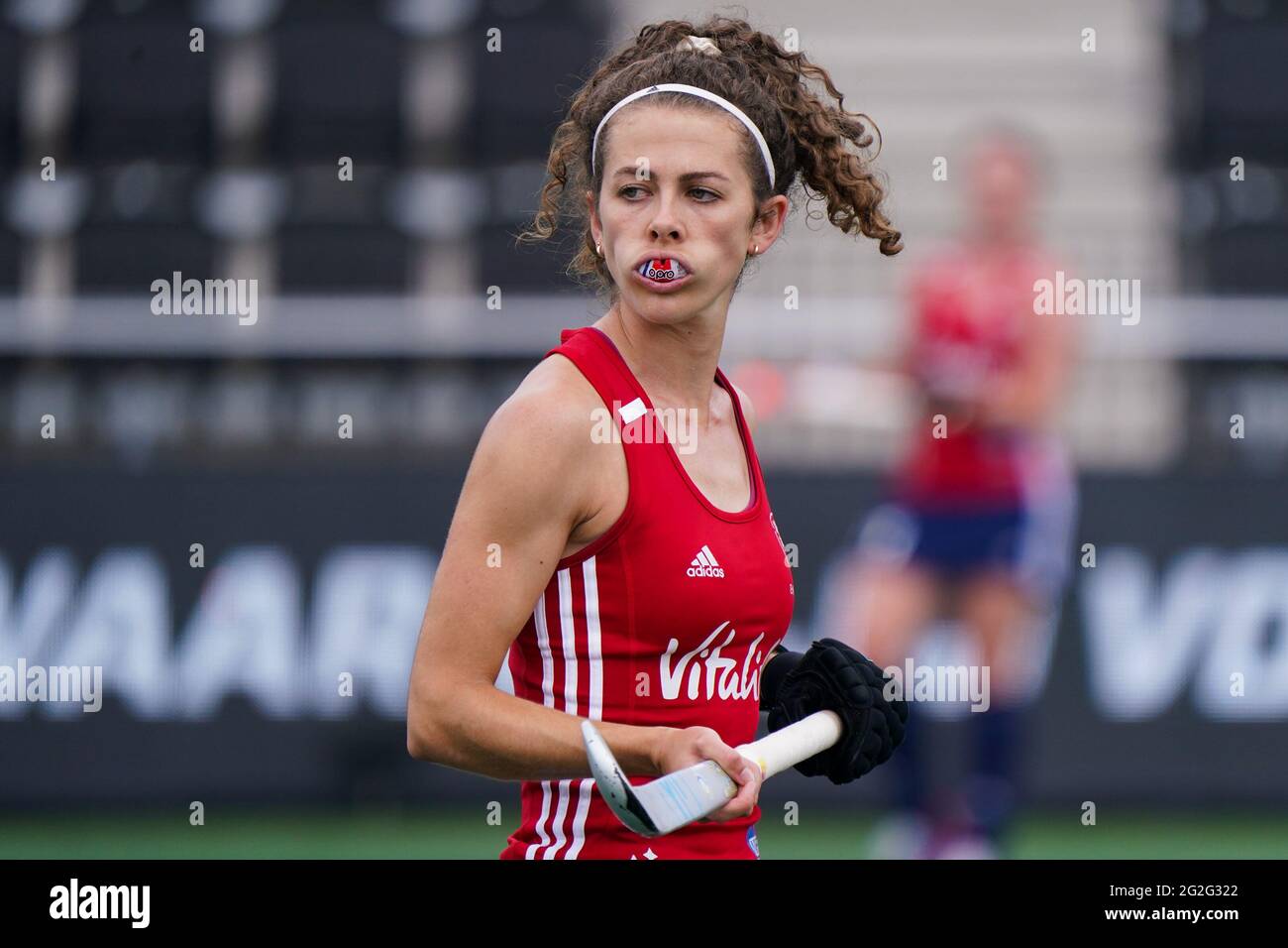 AMSTELVEEN, NETHERLANDS - JUNE 11: Anna Toman of England during the ...