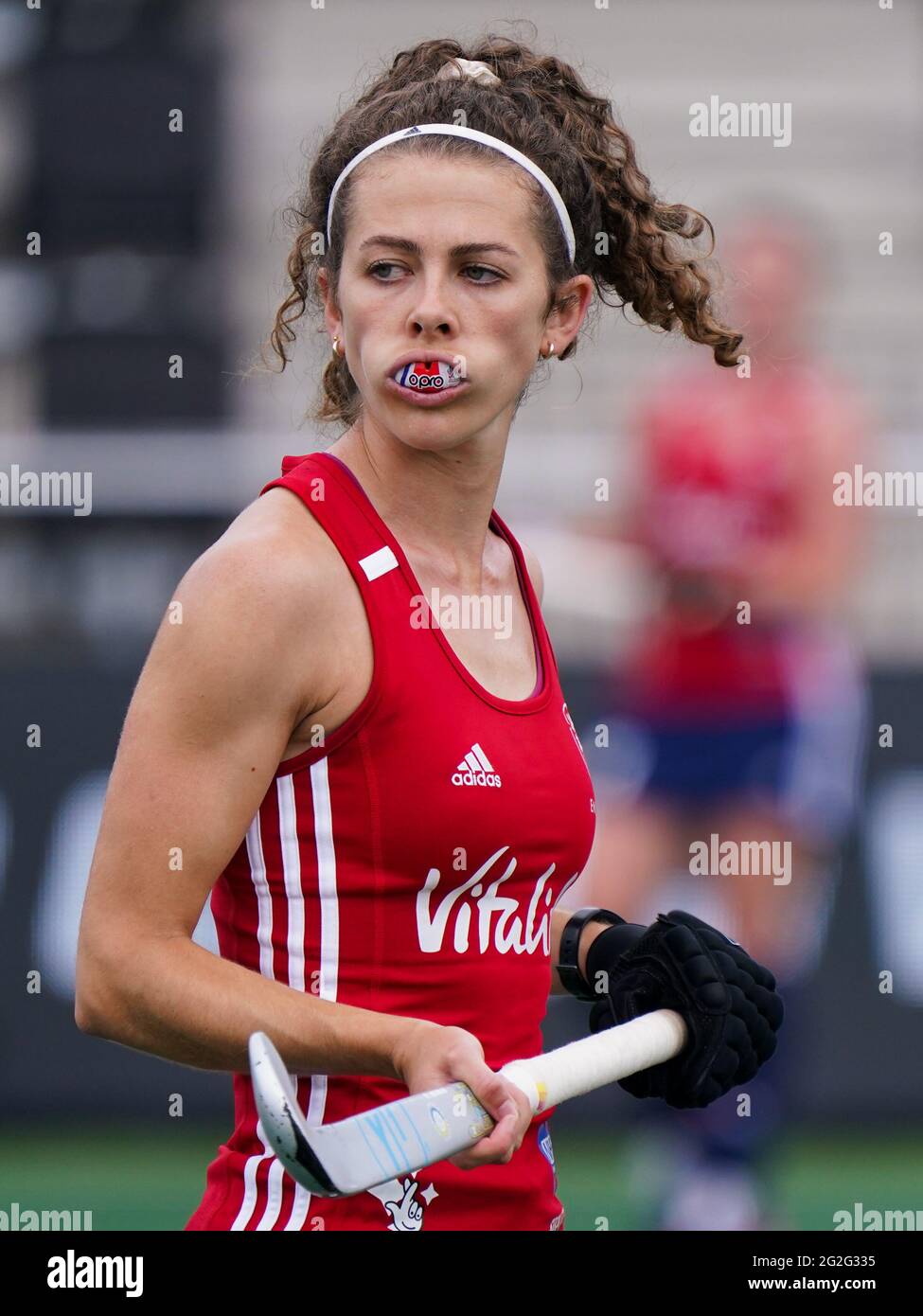 AMSTELVEEN, NETHERLANDS - JUNE 11: Anna Toman of England during the ...