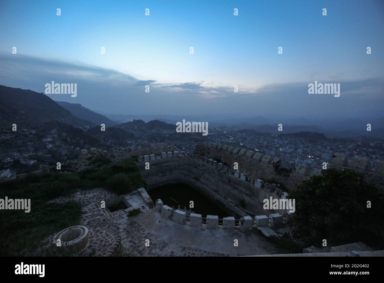 A picture of the Yemeni city of Taiz from the historic Cairo Citadel ...