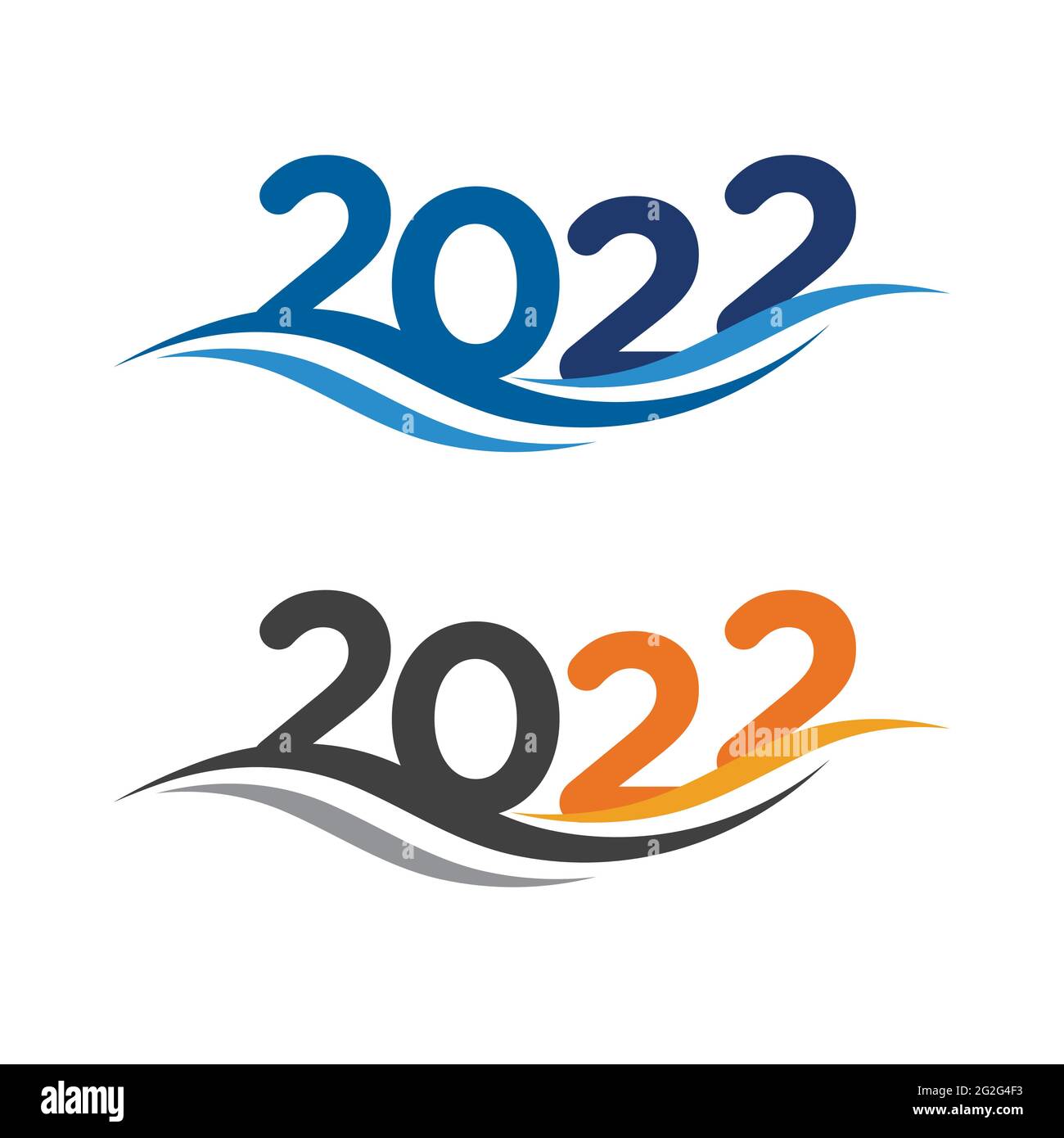 2022 new year icon vector illustration design template Stock Vector ...