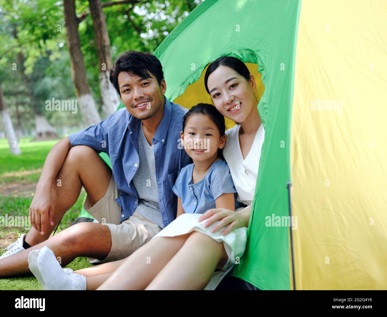 Happy family of three outdoor outings high quality photo Stock Photo ...