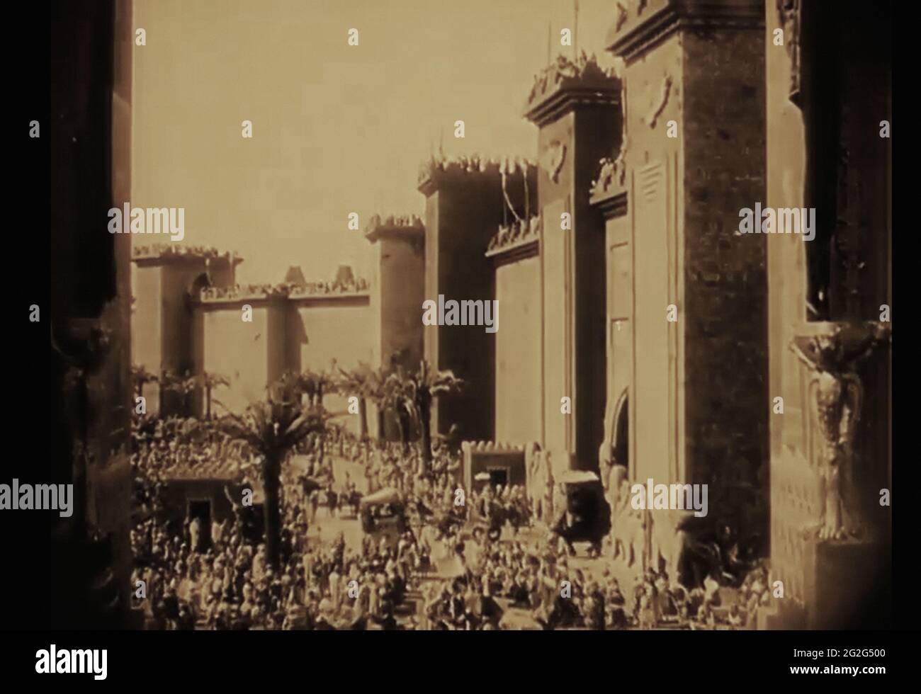 Vintage still of ancient Babylon life from the early 1900s movie ...