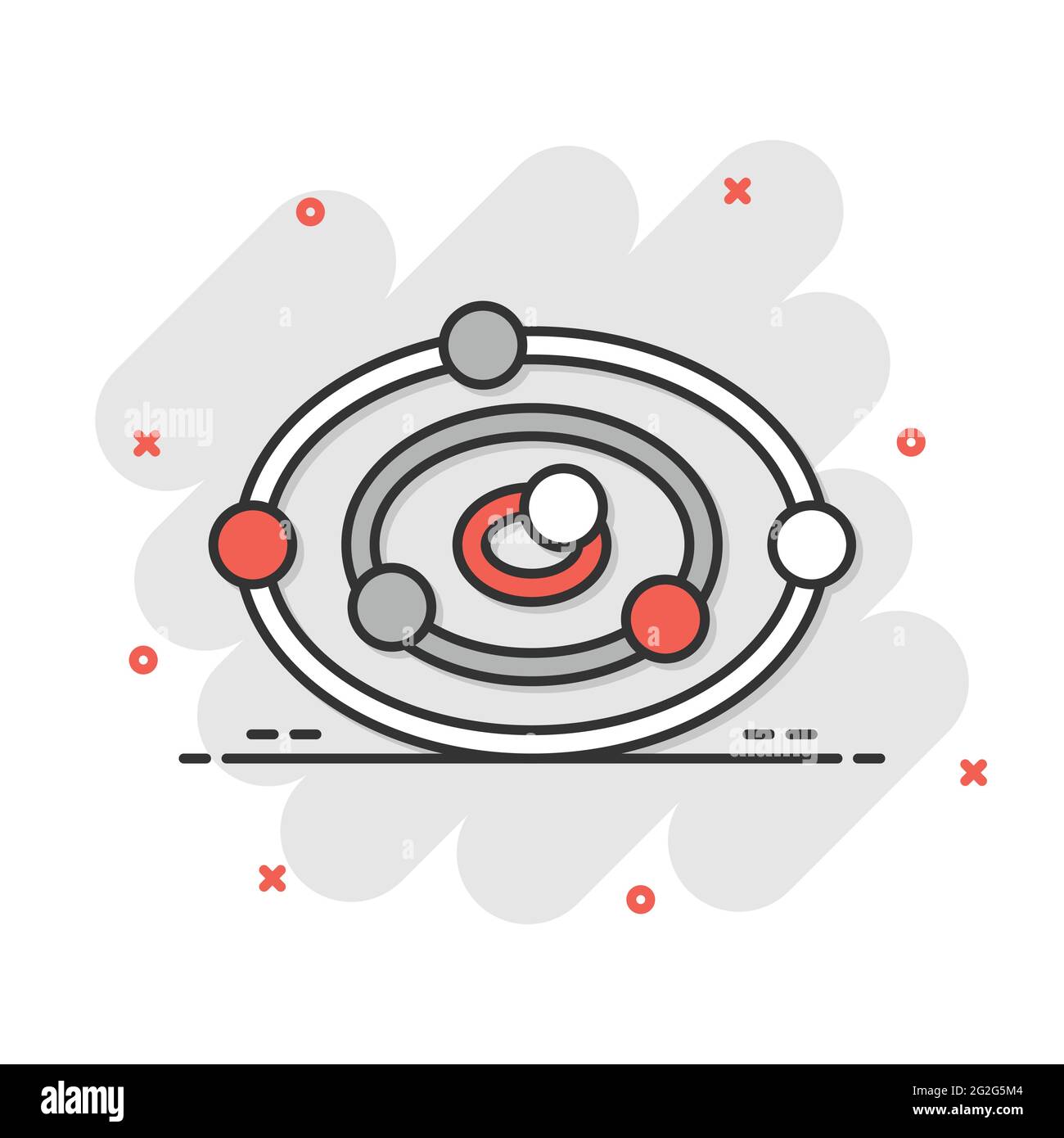 Antioxidant icon in comic style. Molecule cartoon vector illustration ...