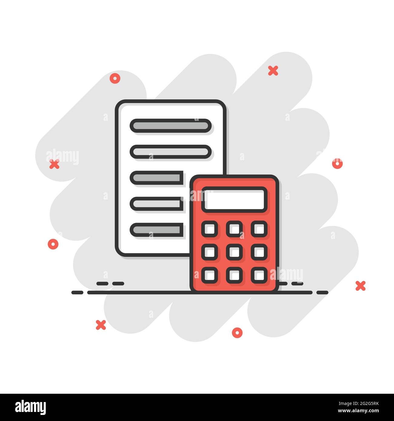 Tax payment icon in comic style. Budget invoice cartoon vector ...