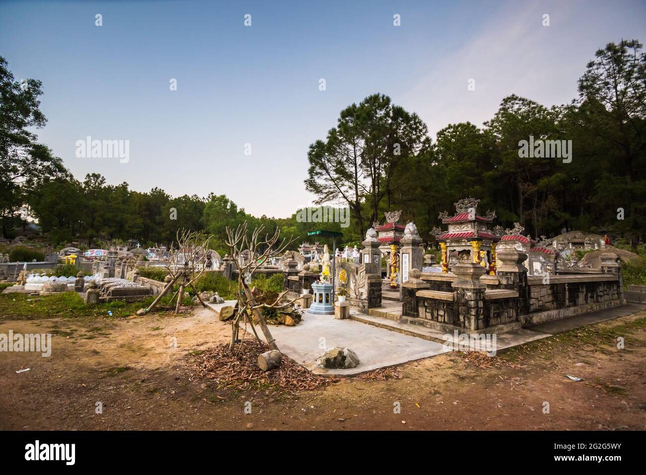 Beautiful colorful photo of Princess temple and surrounding graveyards ...