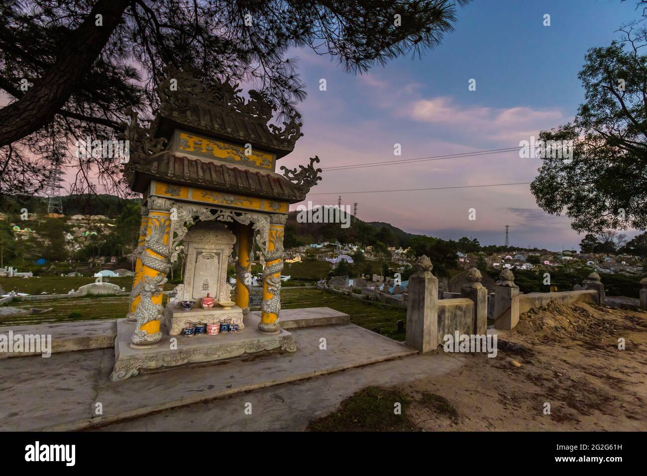 Beautiful colorful photo of Princess temple and surrounding graveyards ...